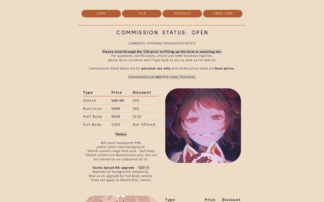 Arwaiel's Comm Carrd